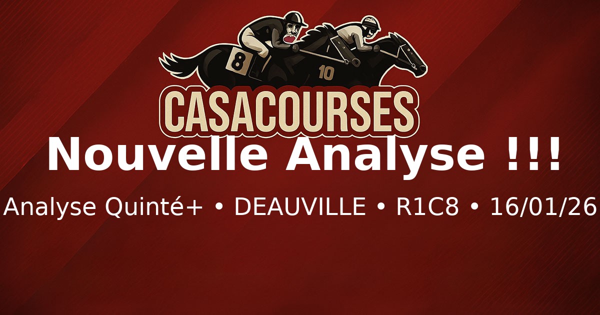Analyse Quinté Hippodrome De Deauville Prix Du Pays D Ouche R1c8